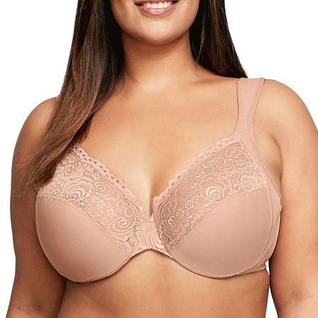 Click here for Glamorise Low Cut WonderWire Lace Underwire Bra- 1... prices