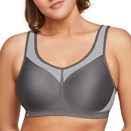 Glamorise Womens Sport High Impact Wonderwire Bra 9066 - Gray