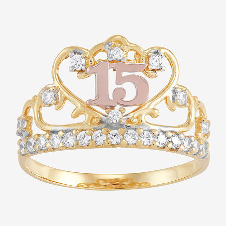 Click here for Tesoro Cubic Zirconia 14K Two-Tone 15 Quinceanera... prices