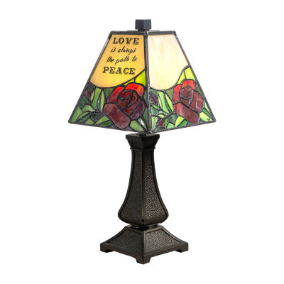 Dale Tiffany Inspirational Rose Accent Desk Lamp, Color: Red - JCPenney