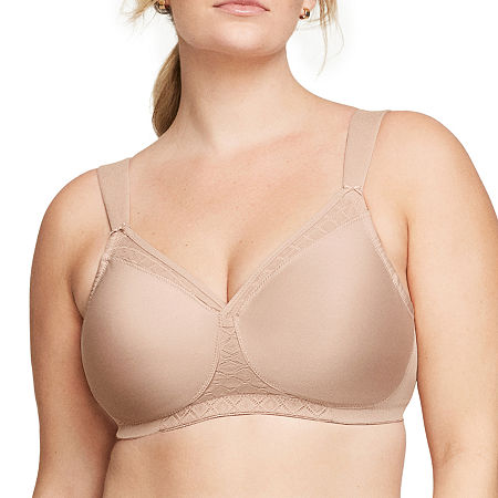 Glamorise Full Figure Plus Size MagicLift Wirefree T-Shirt Bra 1080 - Cafe