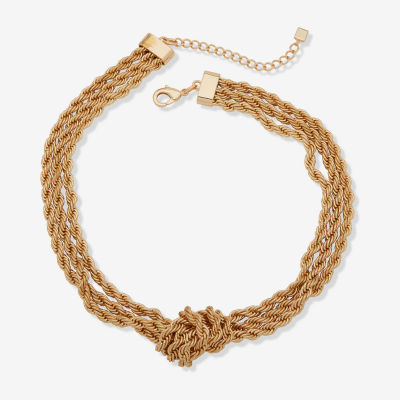 Worthington Gold Tone 17 Inch Rope Collar Necklace, Color: Gold - JCPenney
