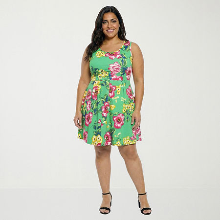 Click here for 24seven Comfort Apparel Plus Size Floral Pleated P... prices