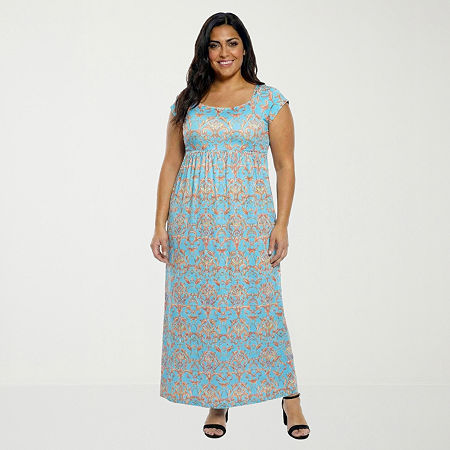 Click here for 24seven Comfort Apparel Plus Size Abstract Cap Sle... prices