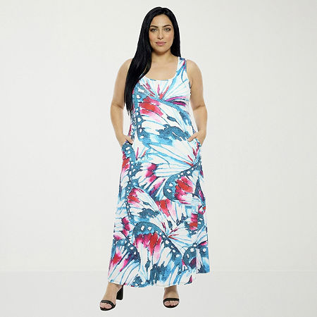 Click here for 24seven Comfort Apparel Plus Size Butterfly Scoop... prices