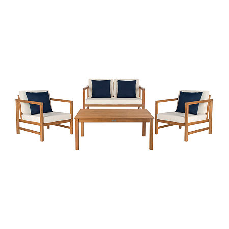 Safavieh Montez 4-Piece Outdoor Set with Accent Pillows