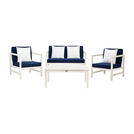 Click here for Montez 4 Pc Outdoor Set With Accent Pillows - Whit... prices