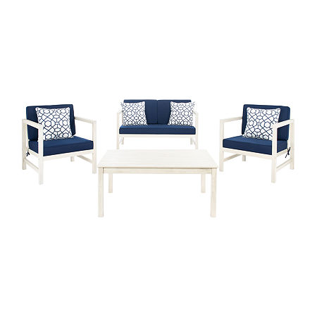 Click here for Montez 4 Pc Outdoor Set With Accent Pillows - Whit... prices