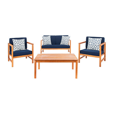 Click here for Montez 4 Pc Outdoor Set With Accent Pillows - Natu... prices