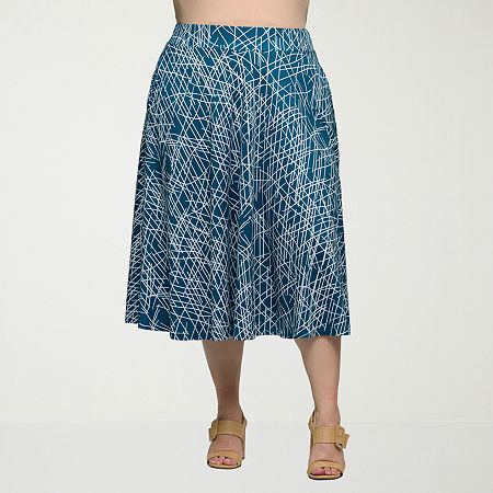 Click here for 24seven Comfort Apparel Plus Size Print Elastic Wa... prices