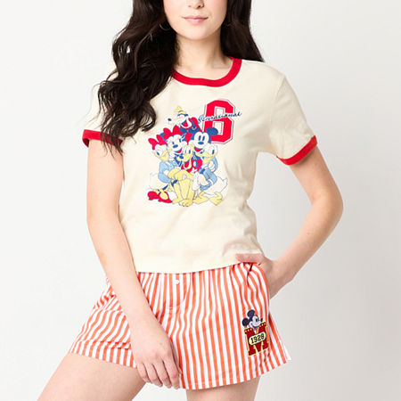 Click here for Womens Crew Neck Short Sleeve Fitted Mickey and Fr... prices