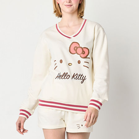 Click here for Womens V Neck Long Sleeve Embroidered Hello Kitty... prices