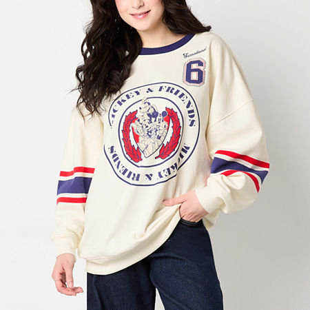 Click here for Womens Juniors Crew Neck Long Sleeve Mickey and Fr... prices