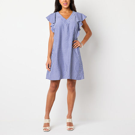 Click here for 52seven Womens Short Sleeve Striped Shift Dress  S... prices