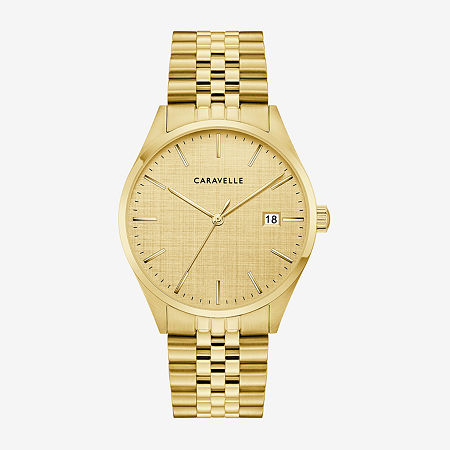 Click here for Caravelle Mens Classic Gold-Tone Stainless Steel B... prices