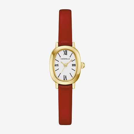 Click here for Caravelle Designed By Bulova Womens Red Leather St... prices