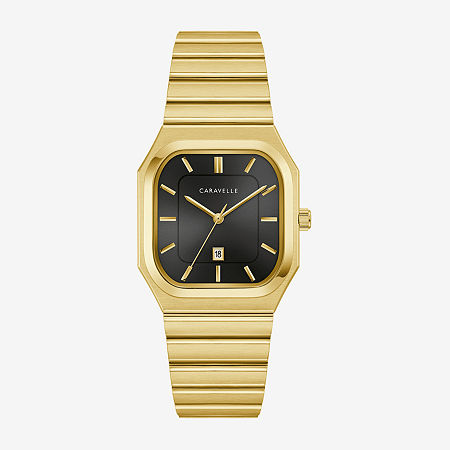Click here for Caravelle Mens Vintage Gold-Tone Stainless Steel B... prices