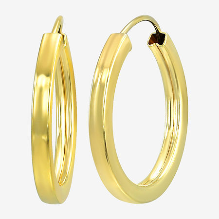 Click here for Womens 10K Gold Round Hoop Earrings  One Size  Yel... prices