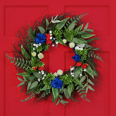 Click here for Northlight 24 Buttonbush And Carnation Floral Wrea... prices