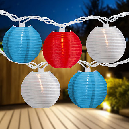 Click here for Northlight 8.5ft Paper Lantern Patio Set - Red Whi... prices