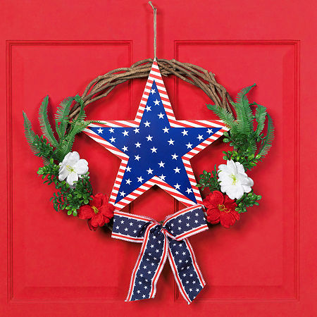 Click here for Northlight 24 Star Floral Twig Wreath  One Size  B... prices