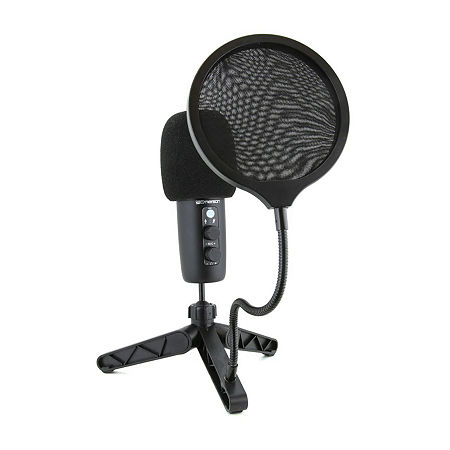 Emerson USB Gaming and Streaming Condenser Microphone with LED Lighting