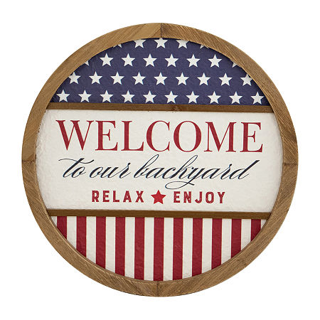 Click here for Northlight 11.75 Welcome To Our Backyard Framed Wa... prices