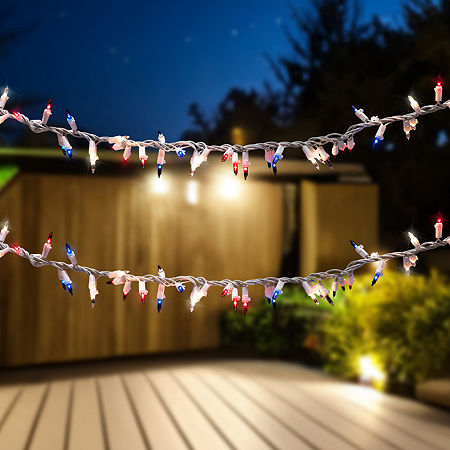 Click here for Northlight 5.5ft Mini Garland - Red Clear And Blue... prices