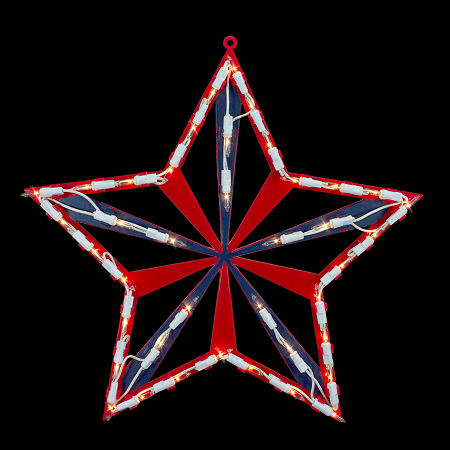 Click here for Northlight 14 Lighted Red And Blue Star - Clear 4t... prices