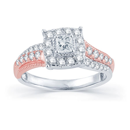 Click here for 3/4 CT.T.W. Natural Diamond 14K Two-Tone Gold Enga... prices