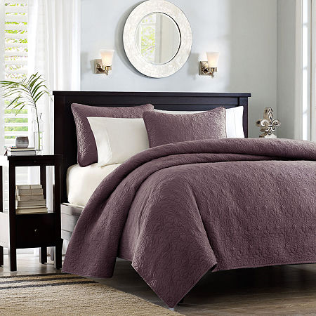 Madison Park Quebec 3-Pc. Quilt Set  King/California King - Purple