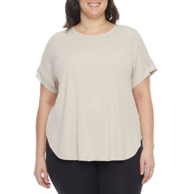 Stylus Womens Plus Crew Neck Short Sleeve T-Shirt - JCPenney