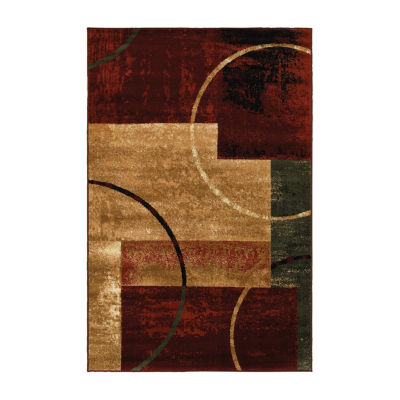 LR Home Grant Geometric Indoor Rectangular Area Rug, Color: Red - JCPenney
