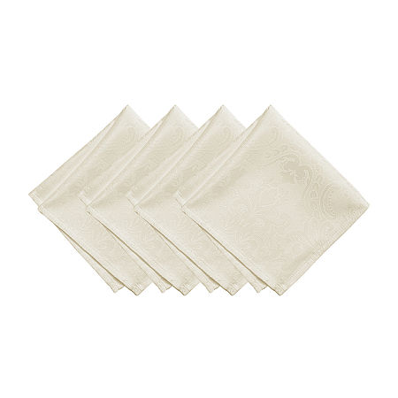 Elrene Caiden Elegance Damask Napkin  Set of 4 - Ivory