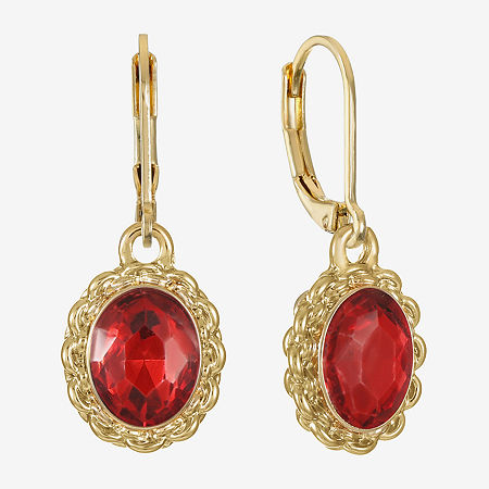 Click here for Monet Jewelry Gold Tone Womens Glass Oval Drop Ear... prices