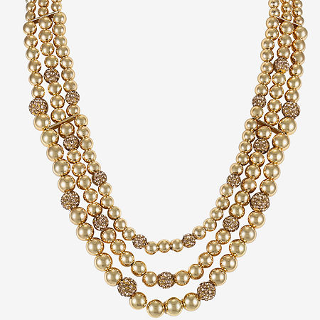 Click here for Monet Jewelry Womens Brown Glass 18 Inch Beaded Ne... prices