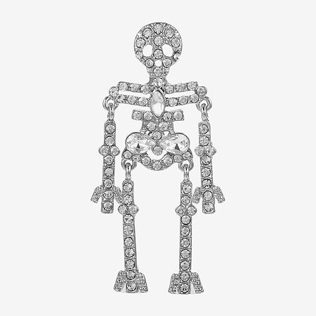 Click here for Monet Jewelry Silver Tone Halloween Skeleton Glass... prices
