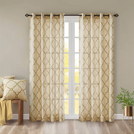 Click here for Madison Park Westmont Fretwork Print Grommet Top L... prices