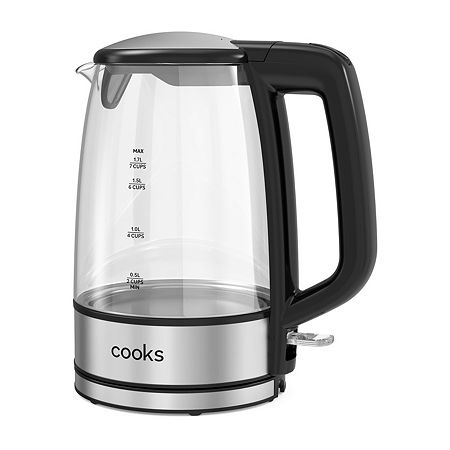 Click here for Cooks 1.7L Glass Electric Kettle  One Size  Stainl... prices