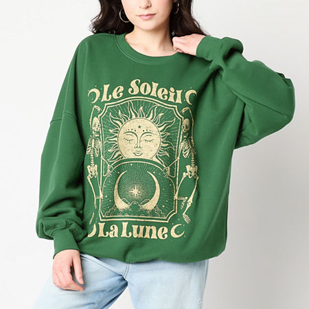 Click here for The Moon Celestial Womens Juniors Crew Neck Long S... prices