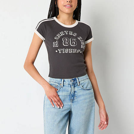 Click here for Arizona Womens Juniors Crew Neck Short Sleeve Grap... prices