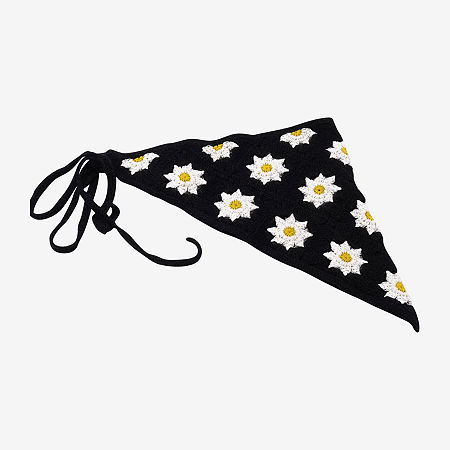 Click here for Arizona Daisy Crochet Hair Scarf  One Size  Black prices