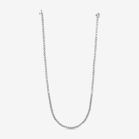 Click here for (F/Si2) Womens White Diamond Sterling Silver 18 In... prices