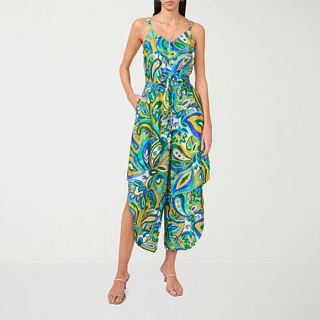 Click here for Sam And Jess Womens V Neck Sleeveless Jumpsuit  X-... prices