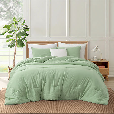 Stratford Park Anaya Solid 3-Pc. Comforter Set  Full - Sage