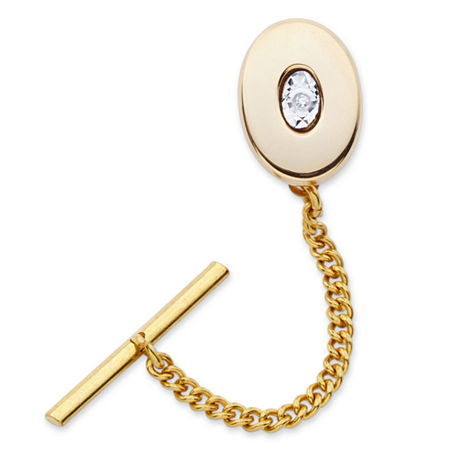 Click here for Gold-Plated Polished Tie Tack with Diamond Accent... prices
