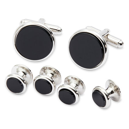 Click here for Genuine Black Onyx Formal Set Cuff Links & 4 Shirt... prices