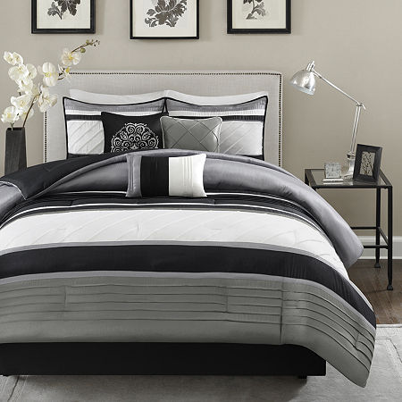 Click here for Madison Park Blaire Faux-Silk 7-Pc. Comforter Set... prices