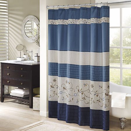 Click here for Madison Park Serene Floral Embroidered Shower Curt... prices