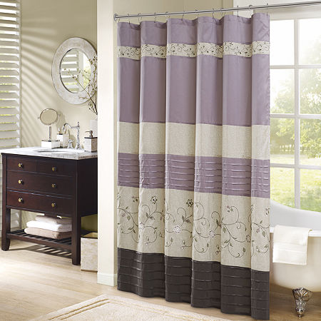 Click here for Madison Park Serene Floral Embroidered Shower Curt... prices